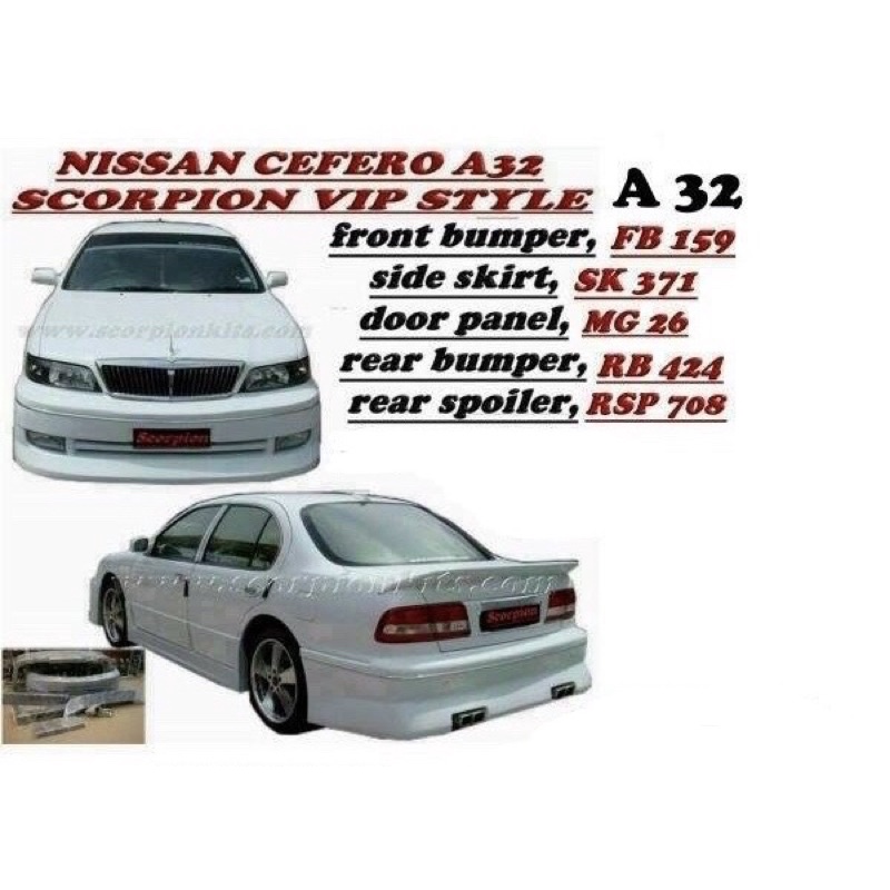 Nissan cefiro A32 1994-1998 VIP fabulous bodykit body kit front side ...