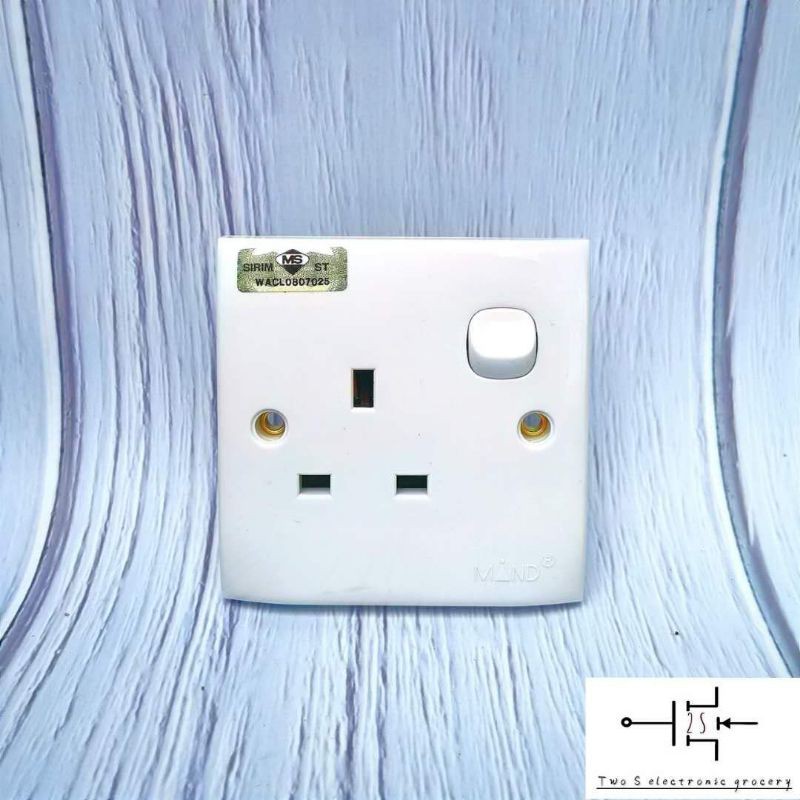 💡🇲🇾READY STOCK💡MIND 13AMP Switch Socket Outlet Suis Soket 13A 3PIN 插座 ...
