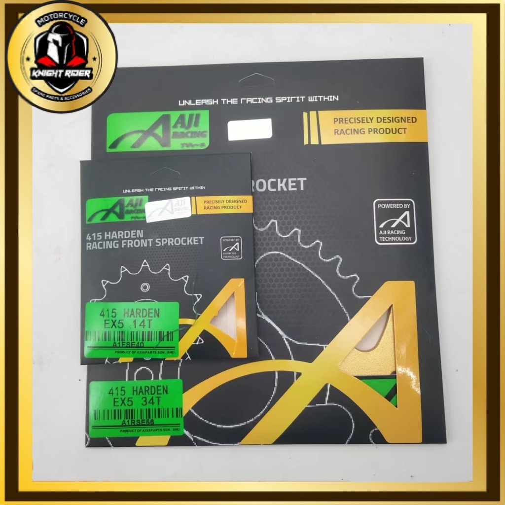 1PCS AJI RACING 415 EX5 HARDEN SPROCKET GOLD WAVE100 W100 FRONT REAR ...