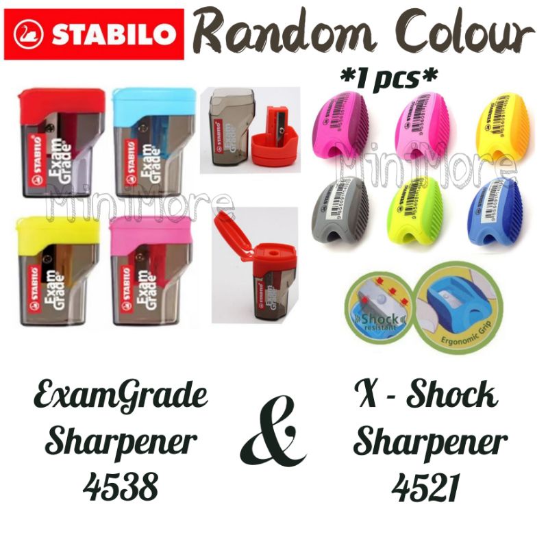 (MiniMore) Stabilo X-Shock Sharpener(4521)&Stabilo ExamGrade Sharpener ...