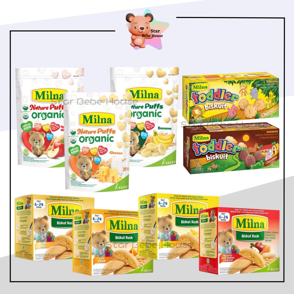 MILNA Biscuit (Organic Puffs/Biskut Rusk/Toddler Biscuit) | Shopee Malaysia