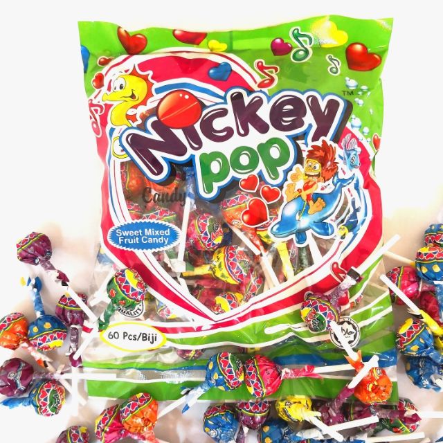 Nickey Pop 50's Mix Fruits Lollipop Candy Gula Gula Batang Buah Buahan ...