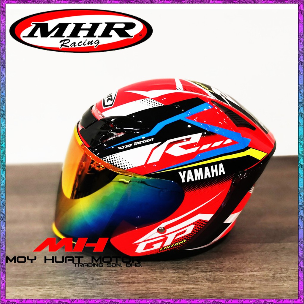 MHR HELMET YAMAHA GP EDITION RED / HELMET SIRIM / ORIGINAL MHR / ROSSI ...