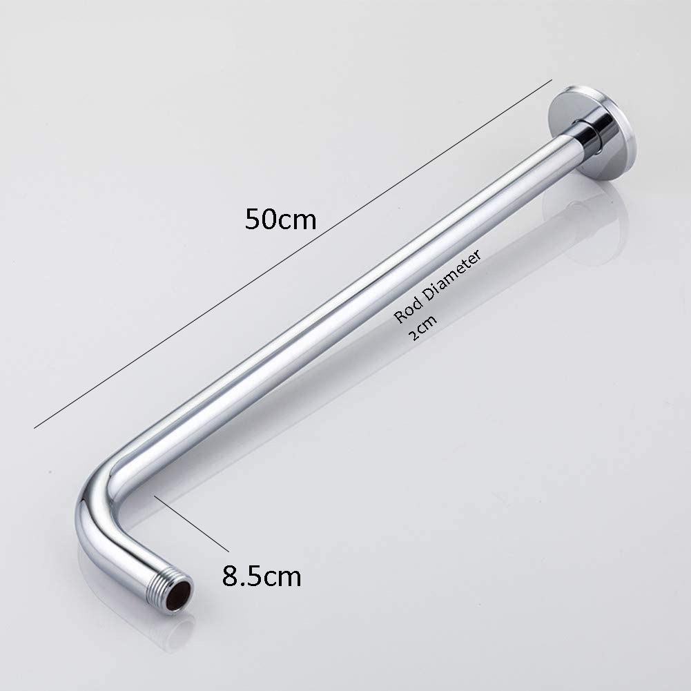 Stainless Steel 1/2” BSP Shower Arm For Shower Head In 5 Sizes Wall ...