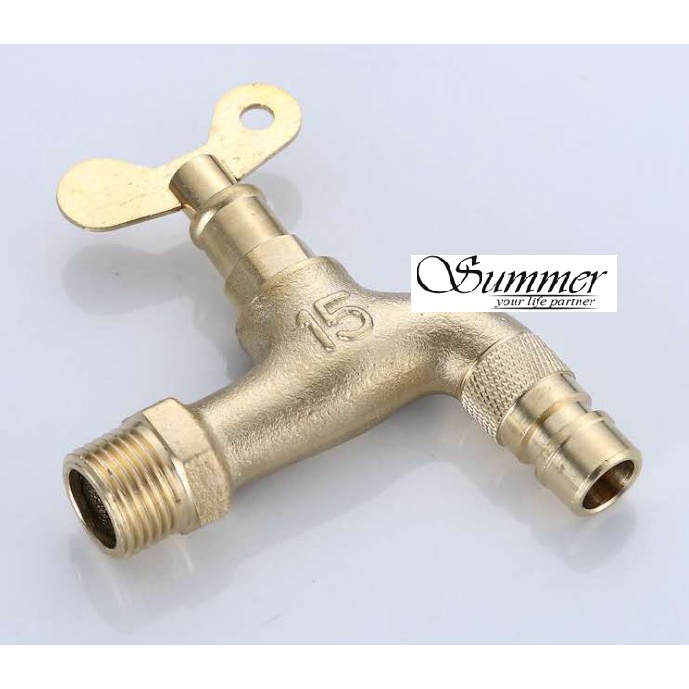 1/2" Heavy Duty Brass Big Body Lockable Bib Tap Kepala Paip Air dengan kunci Local Assembly ...