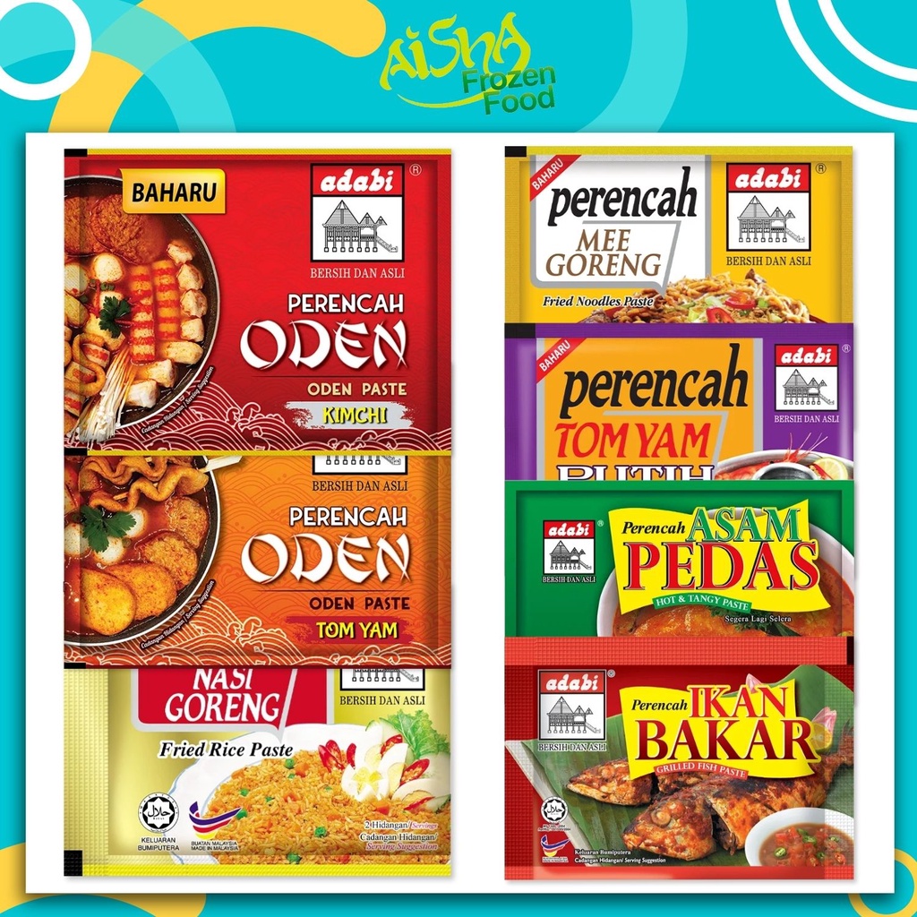 Adabi Food Pastes ( 30g - 120g ) Perencah Oden / Tom Yam / Sup Daging ...