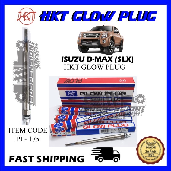 HKT GLOW PLUG ISUZU D-MAX SLX 3.0 (1 PCS) ORIGINAL (PI-175) | Shopee ...