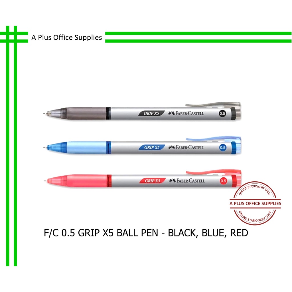 FABER-CASTELL Grip X5, X7, X10 Ball Pen 1pc / Pen Dakwat - 0.5mm X5, 0 ...