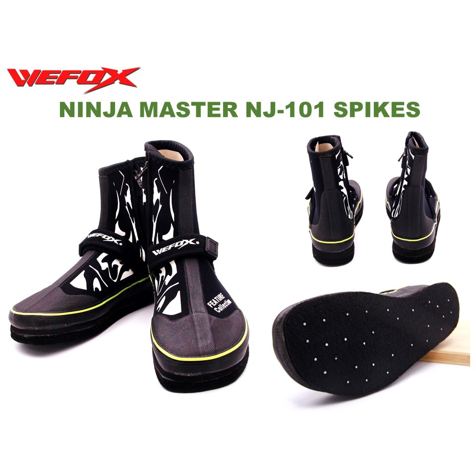 WEFOX NINJA MASTER NJ-101 SPIKES (Fishing Spike Shoes, Kasut Pancing ...