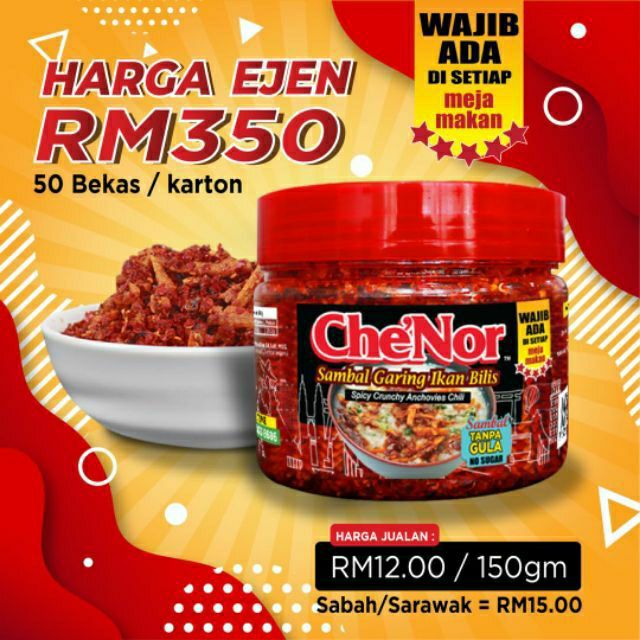 🔥Hot item 🔥 Sambal Garing Che nor ready stock 150g | Shopee Malaysia