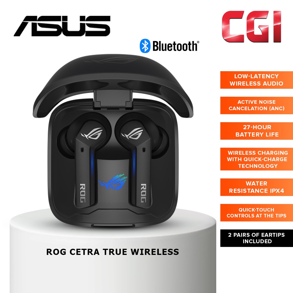 Asus ROG Cetra True Wireless Gaming Headphone with Wireless Charging ...