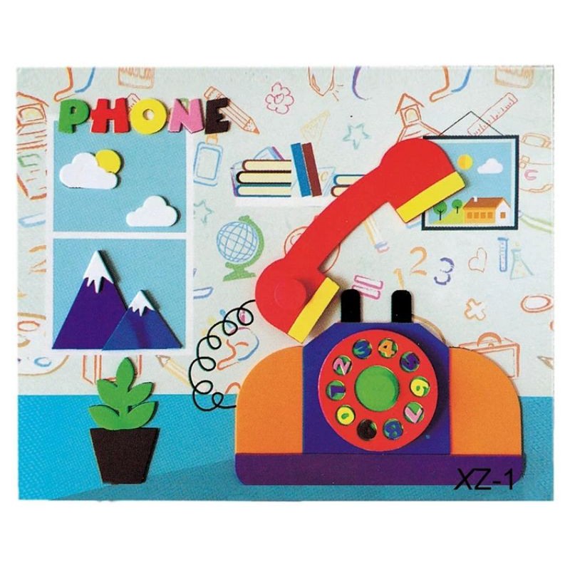 ️Busy Kids ️3D movable EVA sticker puzzle/kid DIY art and craft ...