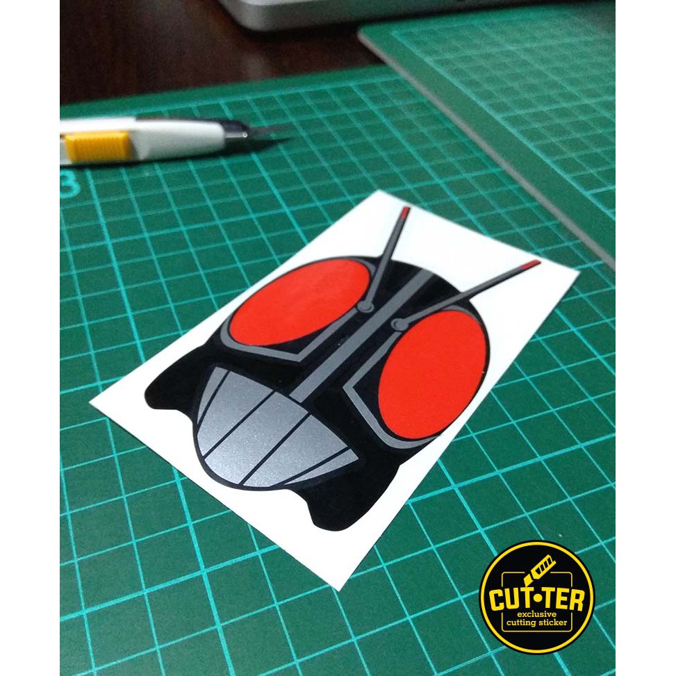 Cutting sticker KAMEN RIDER BLACK RX head | Shopee Malaysia
