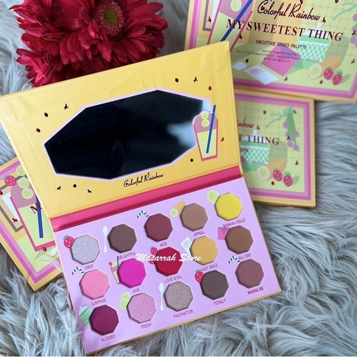 Eyeshadow Palette - Colorful Rainbow and ANYLADY Makeup Set (Eyeshadow ...
