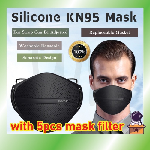 Kn95 Kanshouzhe Mask Silicon Mask Jazzton Reusable Size | Shopee Malaysia
