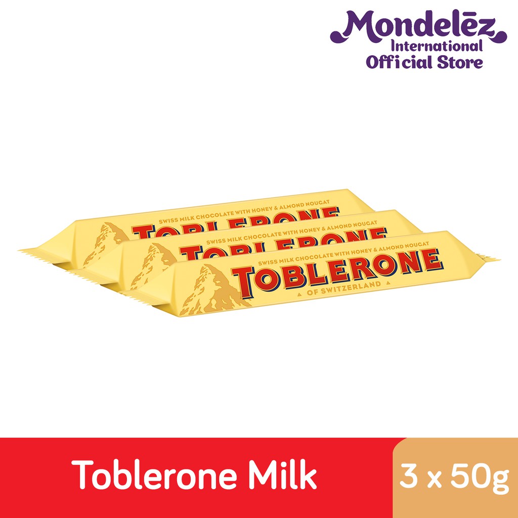 Toblerone Swiss Milk Chocolate Small Bar [50g x 3/ 50g x 5] | Shopee ...