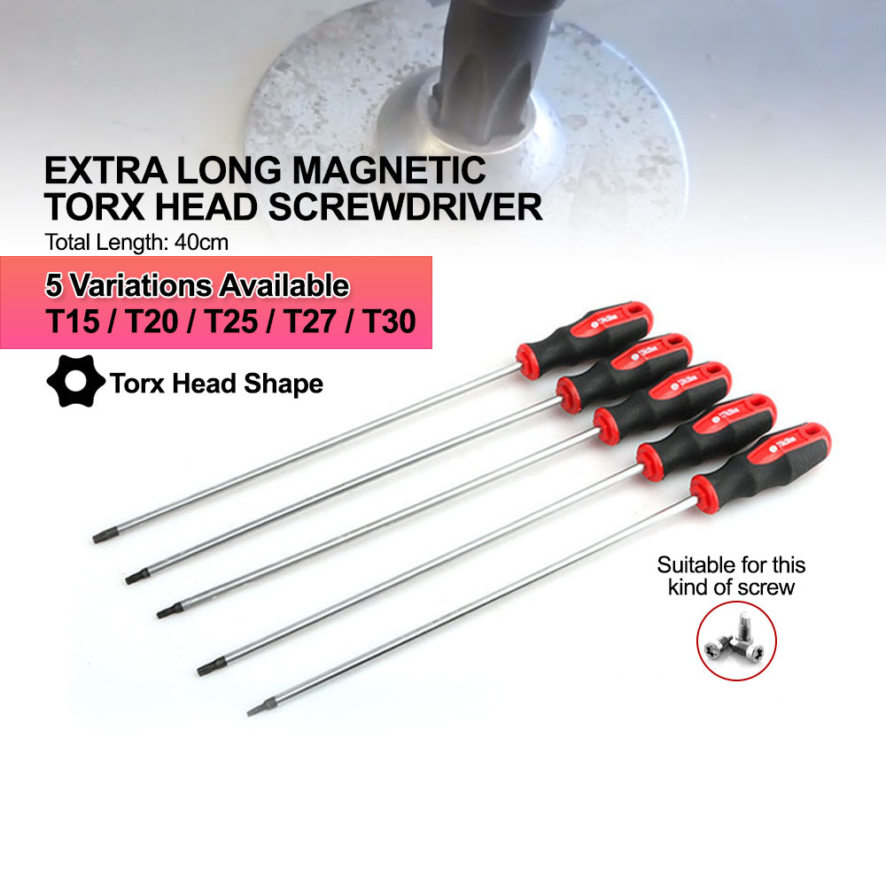 40cm Extra Long Magnetic Torx Head Screwdriver Ready Stock 400mm Screw ...