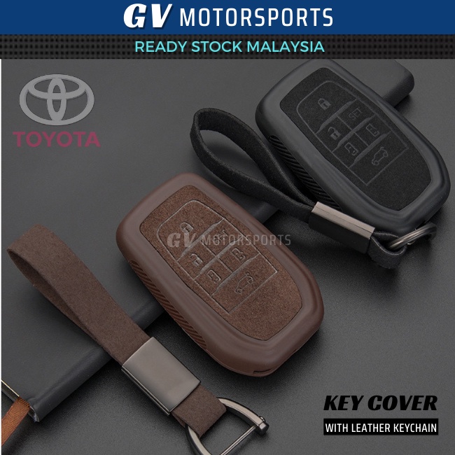 READY STOCK Toyota Key Cover Case Suede Leather Toyota Alphard VELLFIRE ...