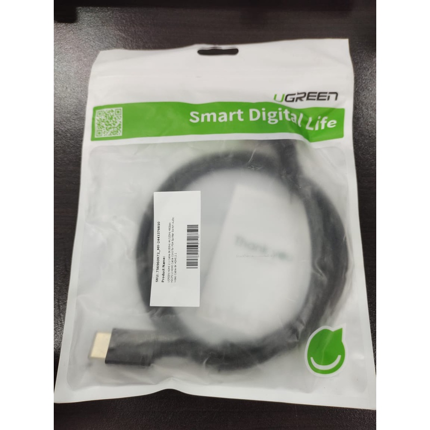 Ugreen HDMI Cable Right Angle 90 Degree 1m (Black) 10172 | Shopee Malaysia