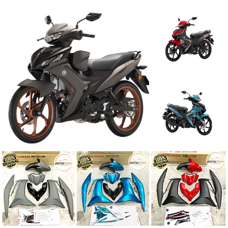 LC135 FI V8 BODY COVER SET ORIGINAL HLY 100% WITH STRIPE ORIGINAL STICKER ORIGINAL SET BODY ...