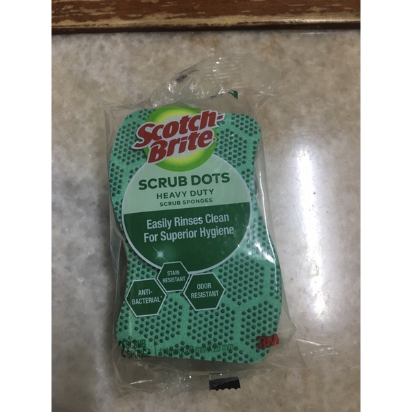 3M Scoth Brite Scrub Dots Heavy Duty Scrub Sponges 2pcs | Shopee Malaysia