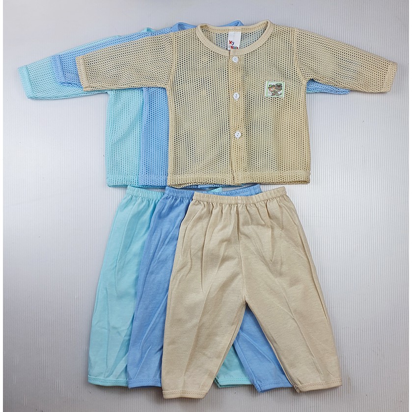 6pcs ( 0 - 3 Months) Newborn Eyelet Baby Clothes Set Print with ...