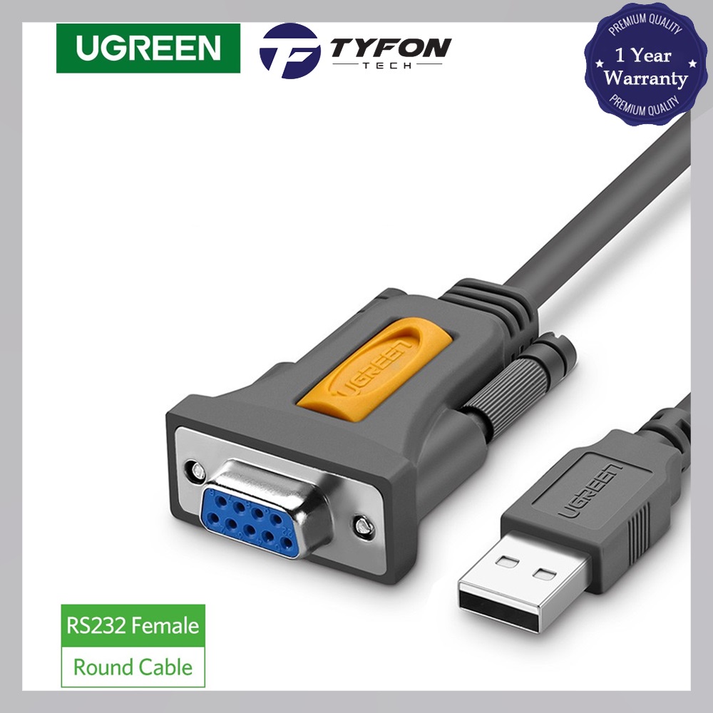 UGREEN USB 2.0 to RS232 DB9 Serial Female Converter Adapter Cable with ...