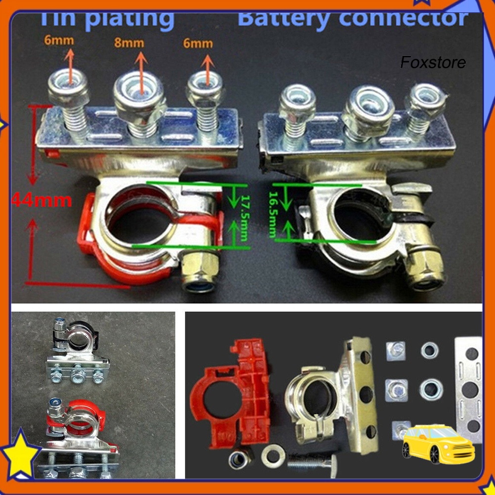 【FS】2Pcs Positive Negative Car Truck Van Vehicle Battery Terminals ...