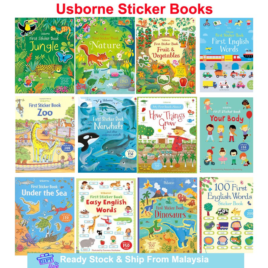 Usborne sticker book Usborne Book First Children activity educational ...