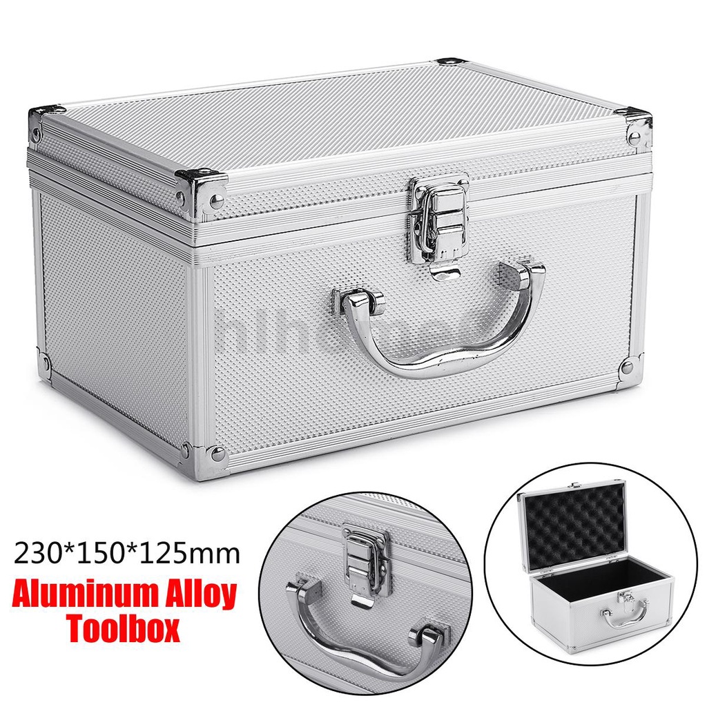 HLHOME Portable Tool Box Tools Storage Case Aluminum Alloy Sponge ...