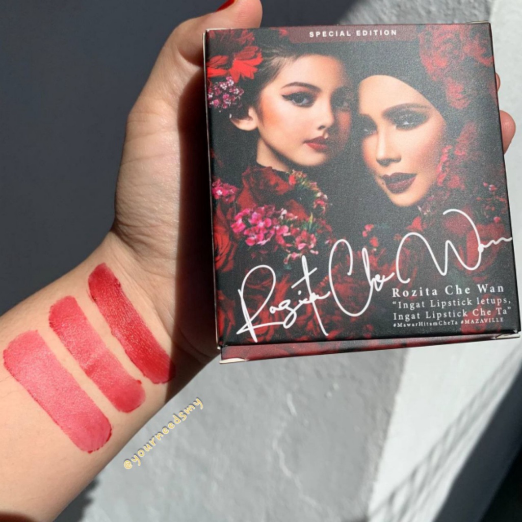 MAWAR HITAM CHE TA | LIPSTICK BYCHETA | GINCU MERAH HITAM [💯ORIGINAL HQ ...