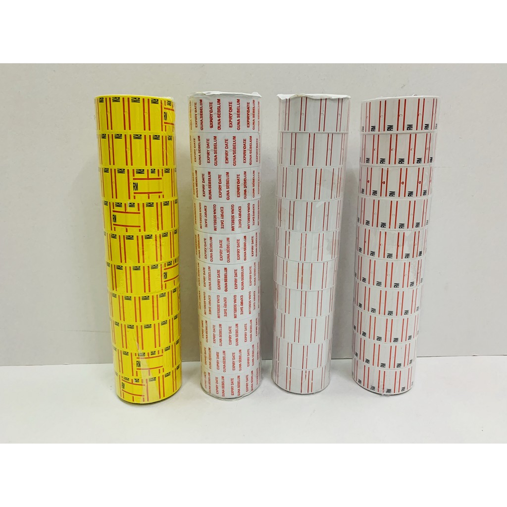 *MADE IN MALAYSIA*PRICE LABEL STICKER ROLLS (800PCS PER ROLL) (10ROLLS ...
