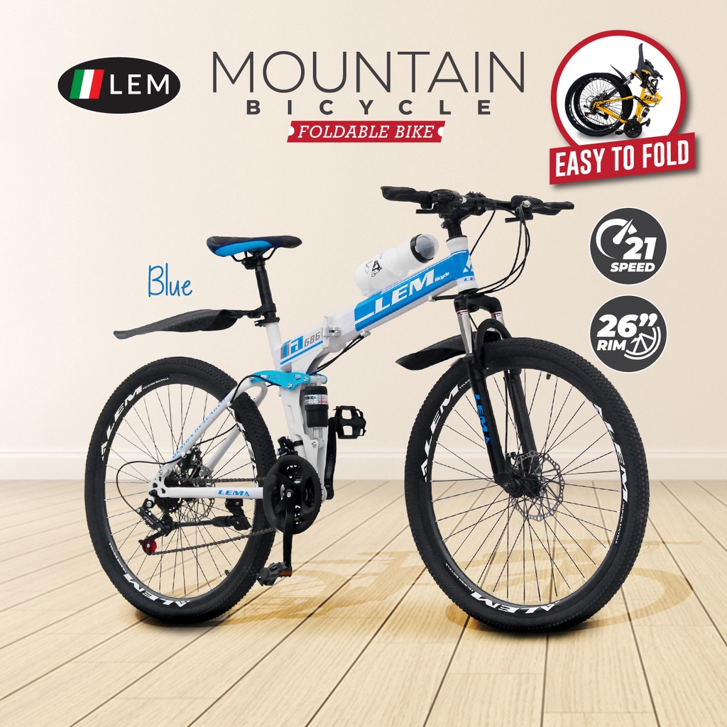 ★LEM★ mountain bike can fold Bicycle 26' 21 speed variable speed | Shopee Malaysia