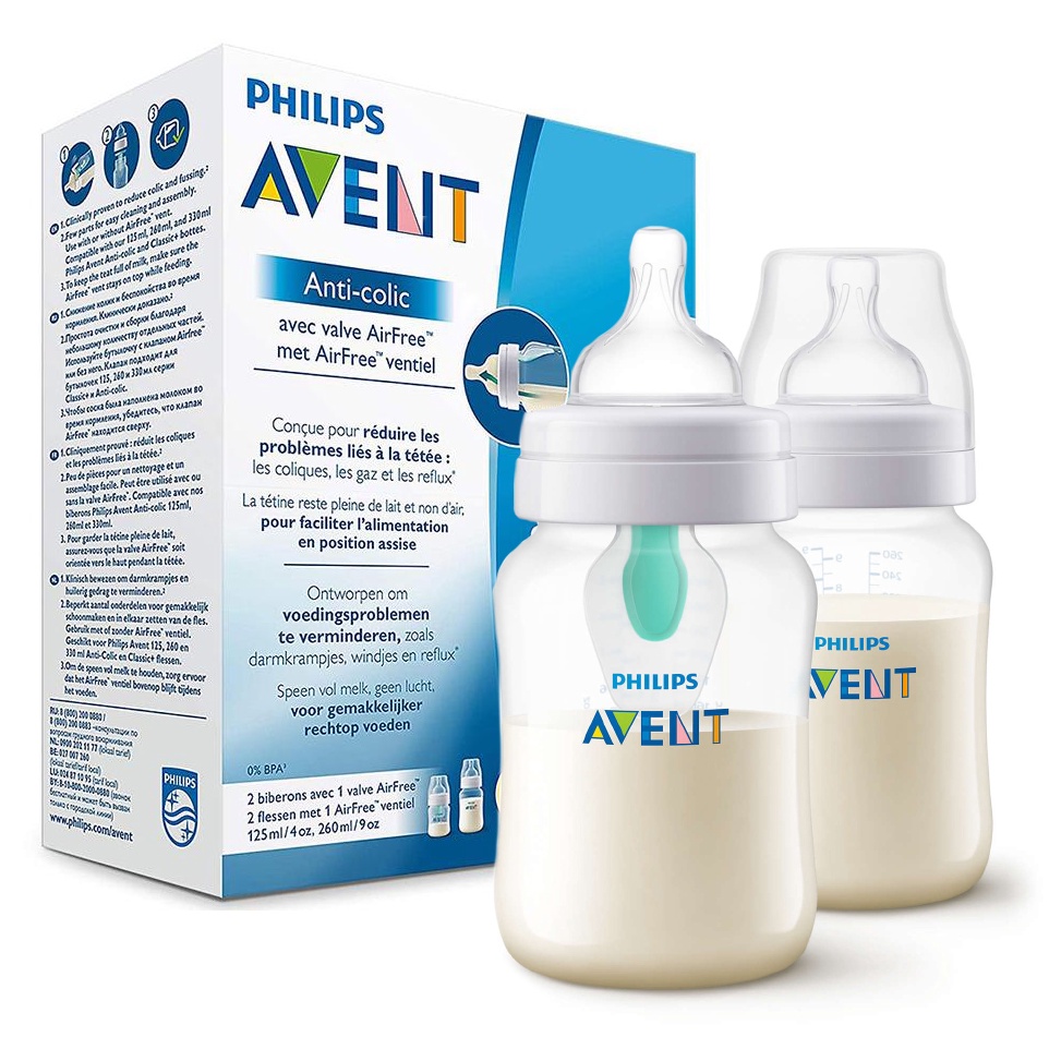 Botol Susu Avent Anti Colic Airfree Vent 9oz 260ml Bottle Twin Pack