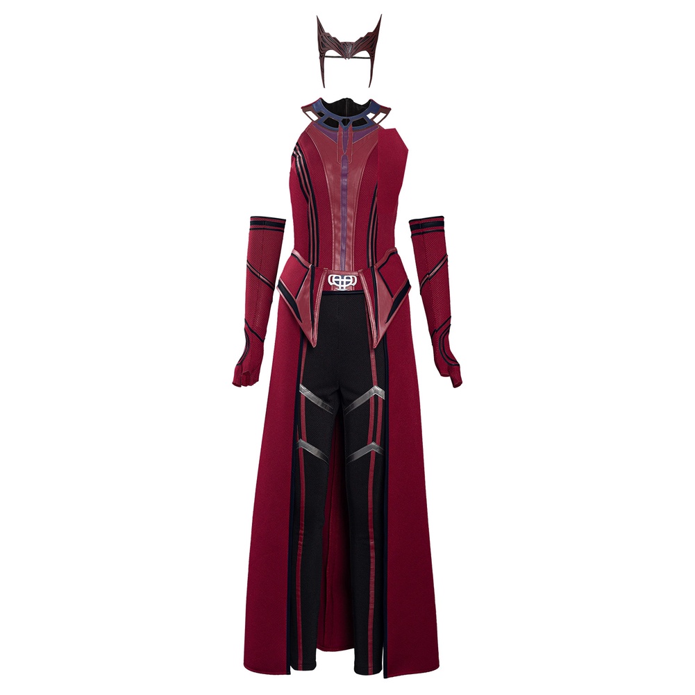 Wanda Vision Scarlet Witch Cosplay Costume Halloween Outfit Battle Suit ...