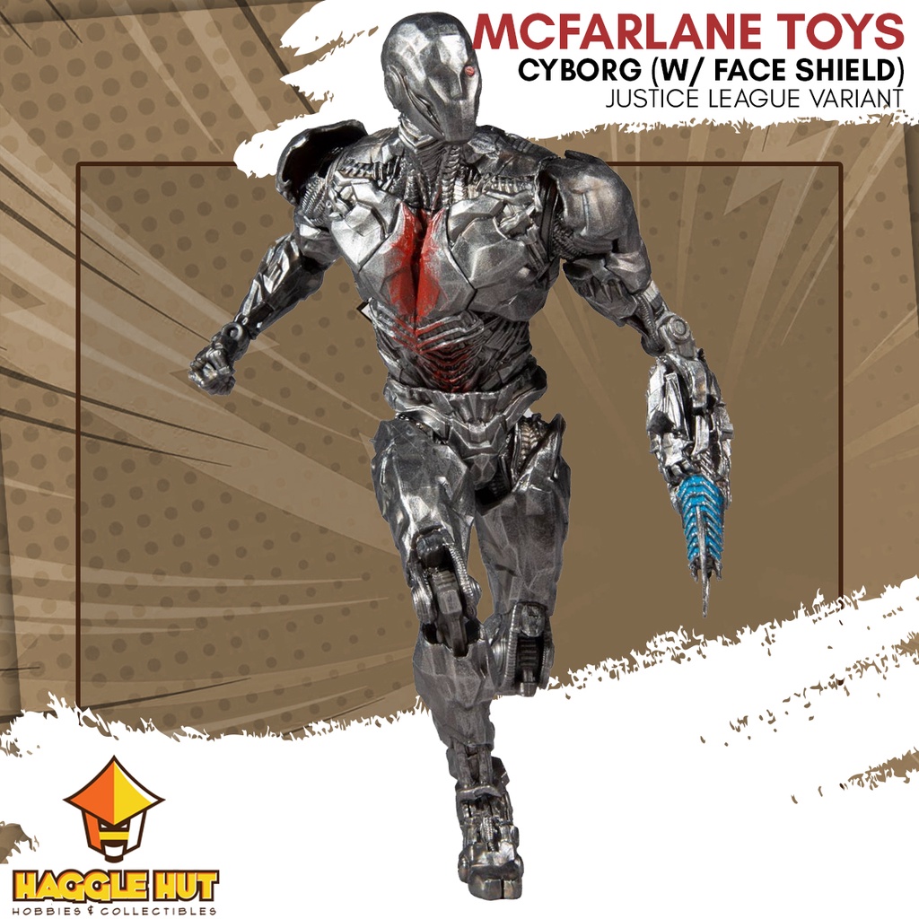 Cyborg with Face Shield Helmet Variant Justice League Action Toy Figure ...