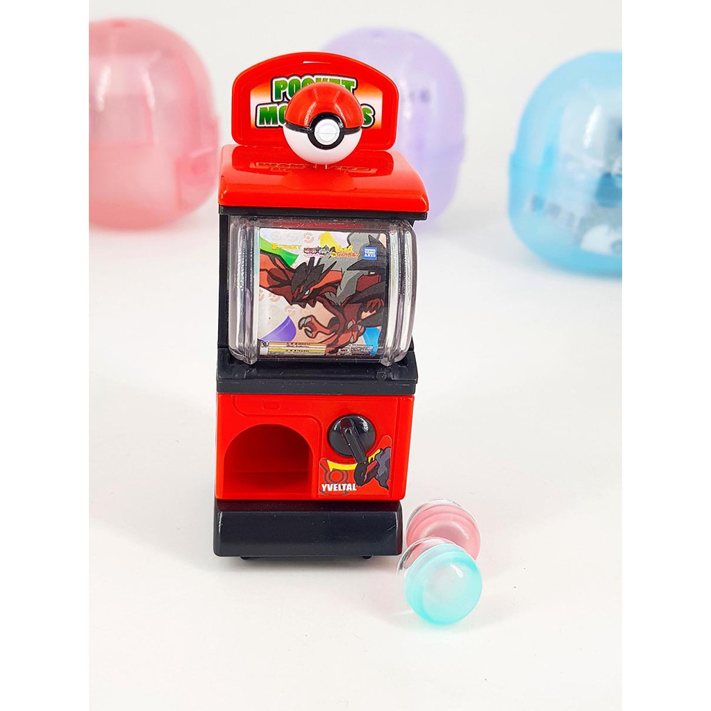 TOMY Pikachu Pokemon XY Movie 17th Ver Mini Vending Machine Gashapon X5 ...