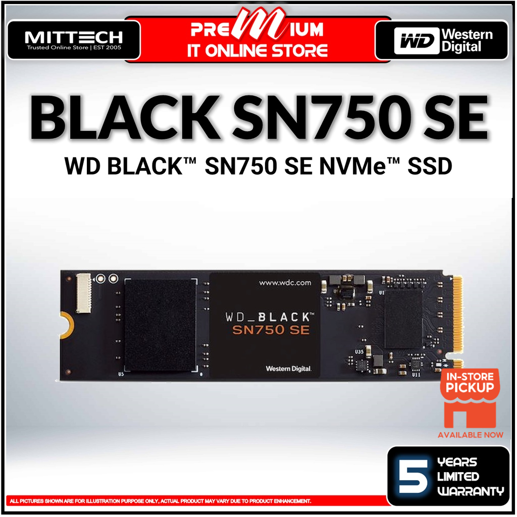 WD BLACK SN750 SE NVMe SSD | Sequential read speeds up to 3,600MB/s ...