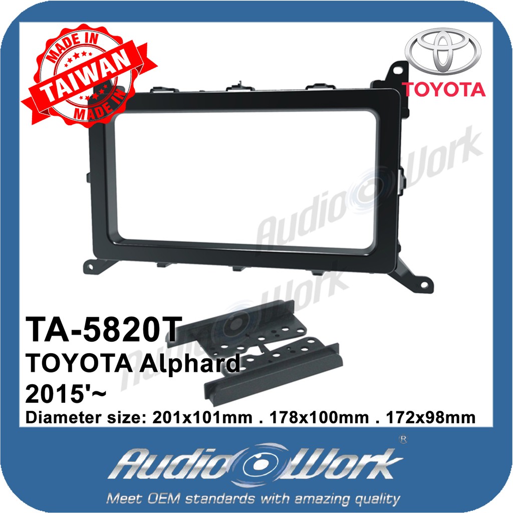 Toyota Alphard Player Casing TA-5820T Year 2015'~ Double Din Kit ...