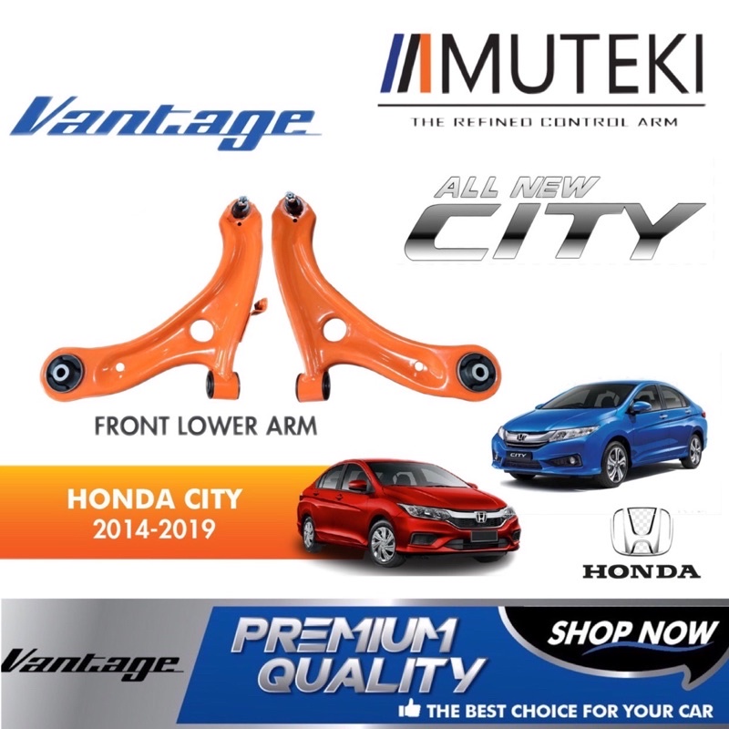 LOWER ARM HONDA CITY T9A GM6 FRONT BRAND MUTEKI (2014-2019) | Shopee ...