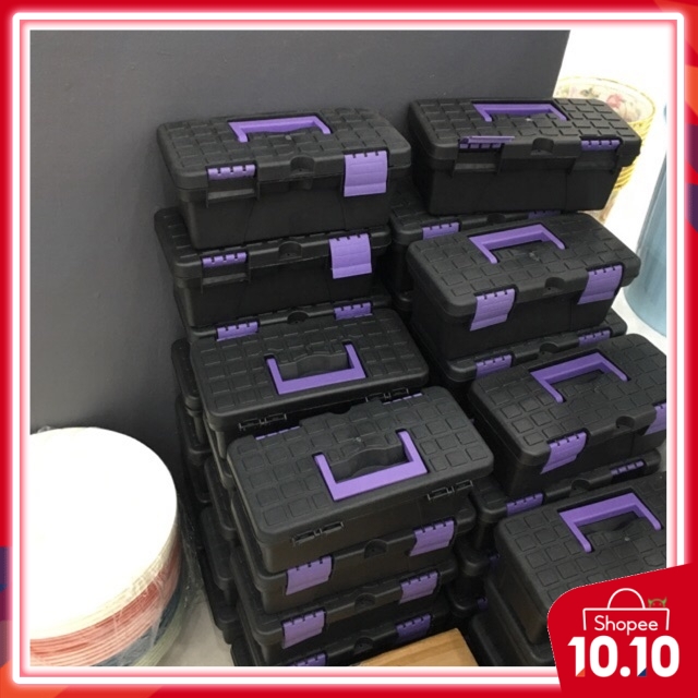 TOOL BOX BLACK PURPLE/ menyimpan barang pertukangan/ pertanian | Shopee ...