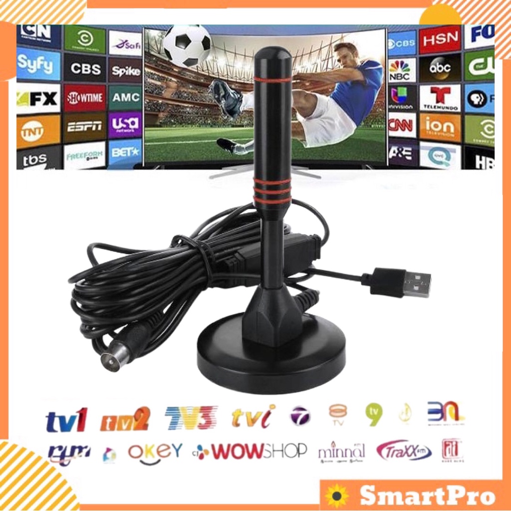 50km Indoor Antenna TV Antenna 1080P Digital HDTV Indoor Antenna With ...