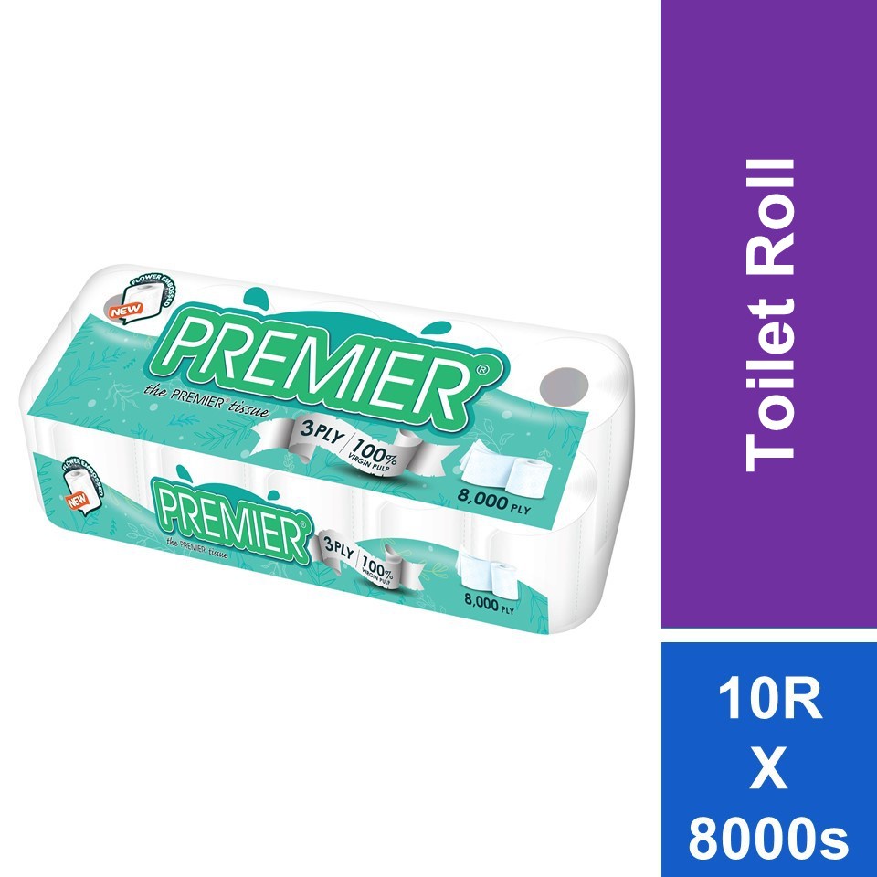 Premier Toilet Roll 3ply 8000s x10r | Shopee Malaysia