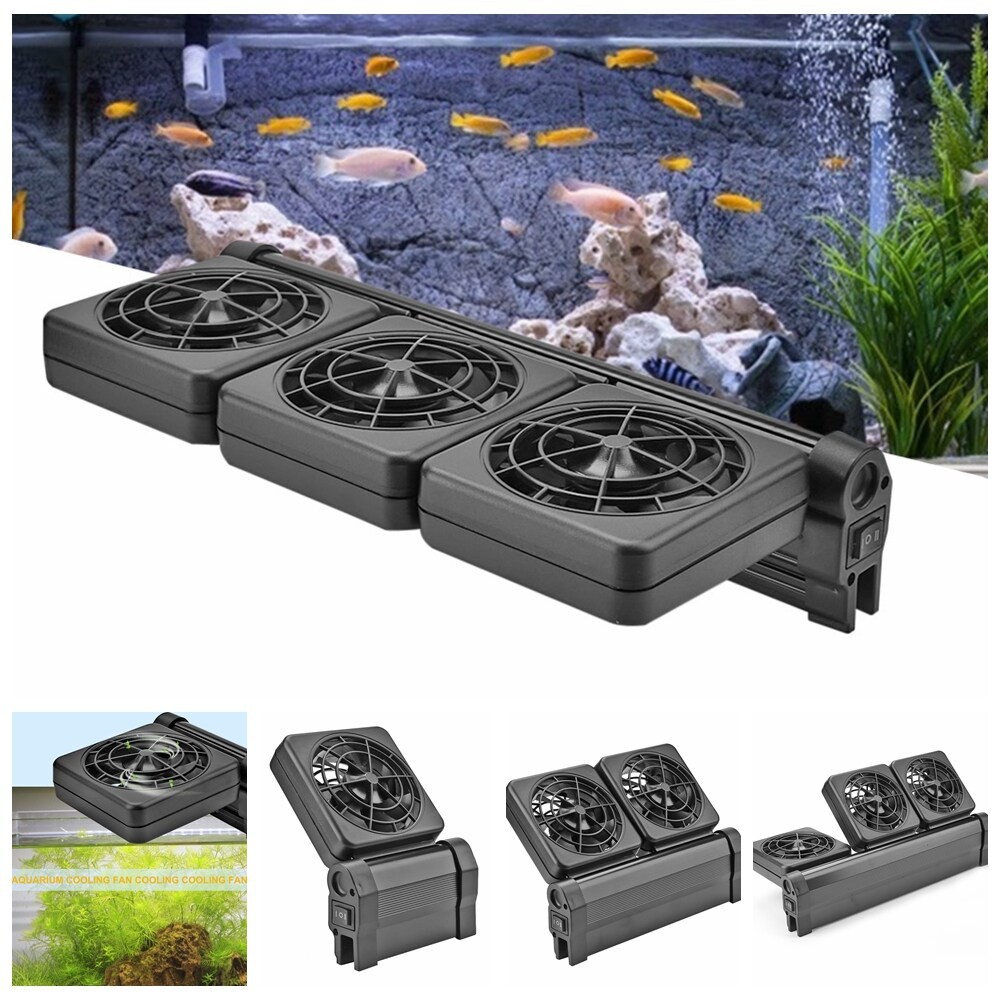 AQUARIUM COOLING FAN MULTI-ANGEL Freshwater Saltwater Aquascape Planted ...