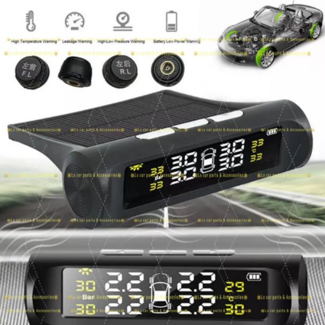TPMS TIRE AIR PRESSURE SYSTEM MONITER LCD alarm Warning meter ...