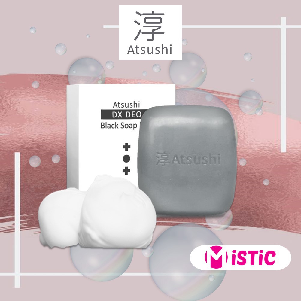 ATSUSHI CHUN Dx Deo Black Soap Plus Deep Cleansing Moisture Deodorize Whitening Soap (Japan ...