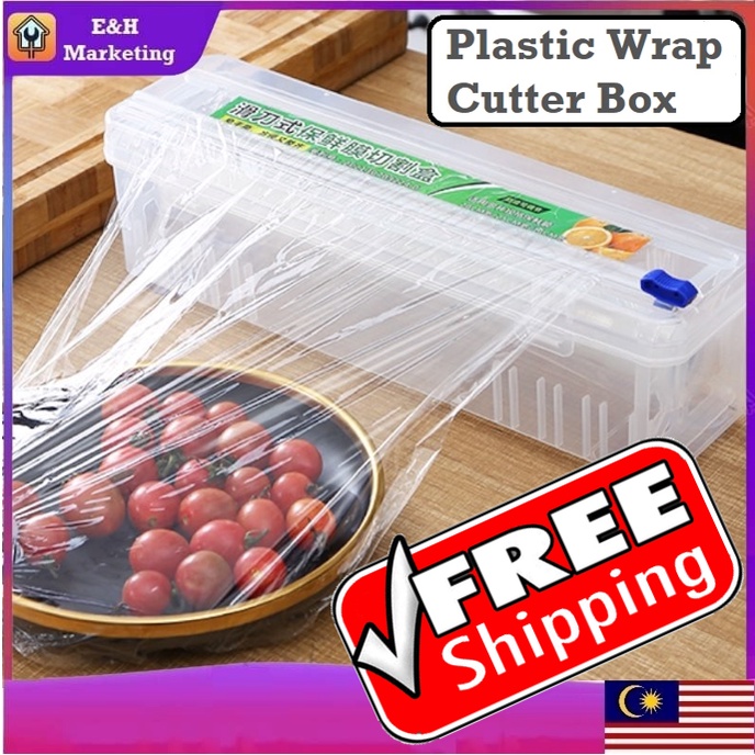 Plastic Food Wrap Box Dispenser Cling Film Dispenser Cling Wrapper ...