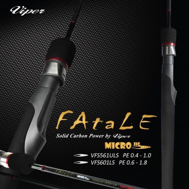VIPER FATALE 6" PE 0.6-1.8 SOLIC CARBON SPINNING FISHING ROD | Shopee ...
