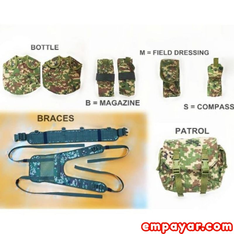 pouches @ webbing set complete POCES ASKAR ARMY | Shopee Malaysia