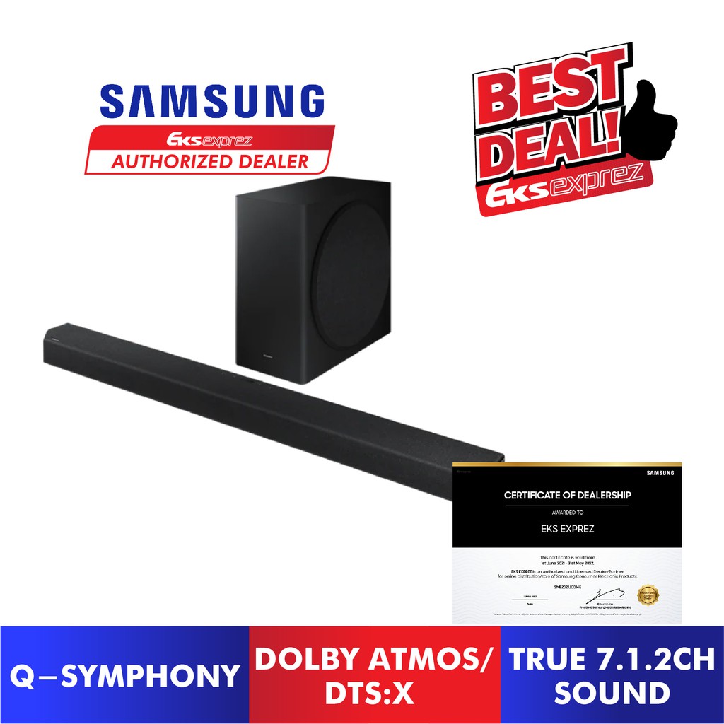 Samsung Q900A 7.1.2ch Soundbar with Dolby Atmos and DTS:X - HW-Q900A/XM ...
